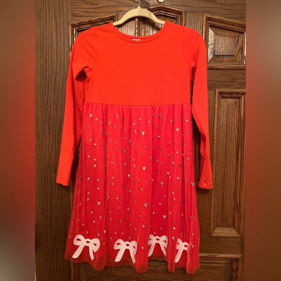 Hanna Andersson | Dresses | Hanna Andersson Girls Red Dress With Gold ...